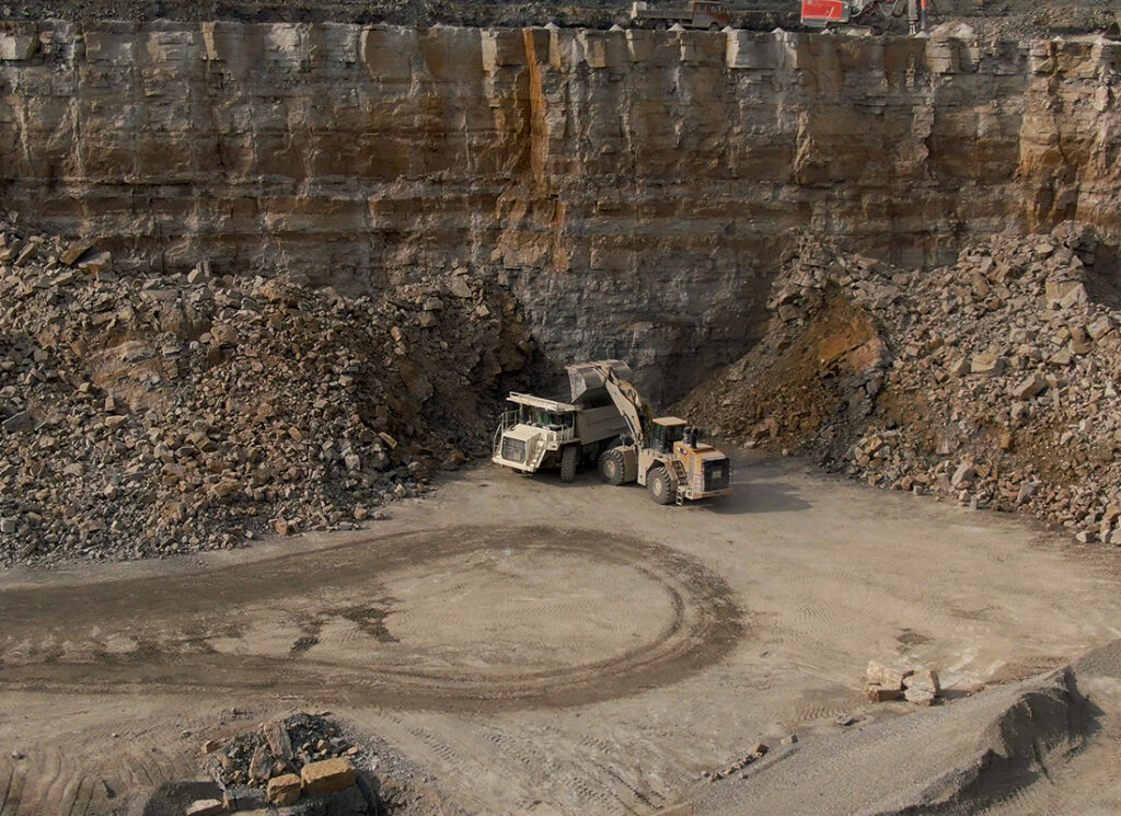 Schotter aus Muschelkalk | Körnungen zwischen 22 und 300 Millimetern